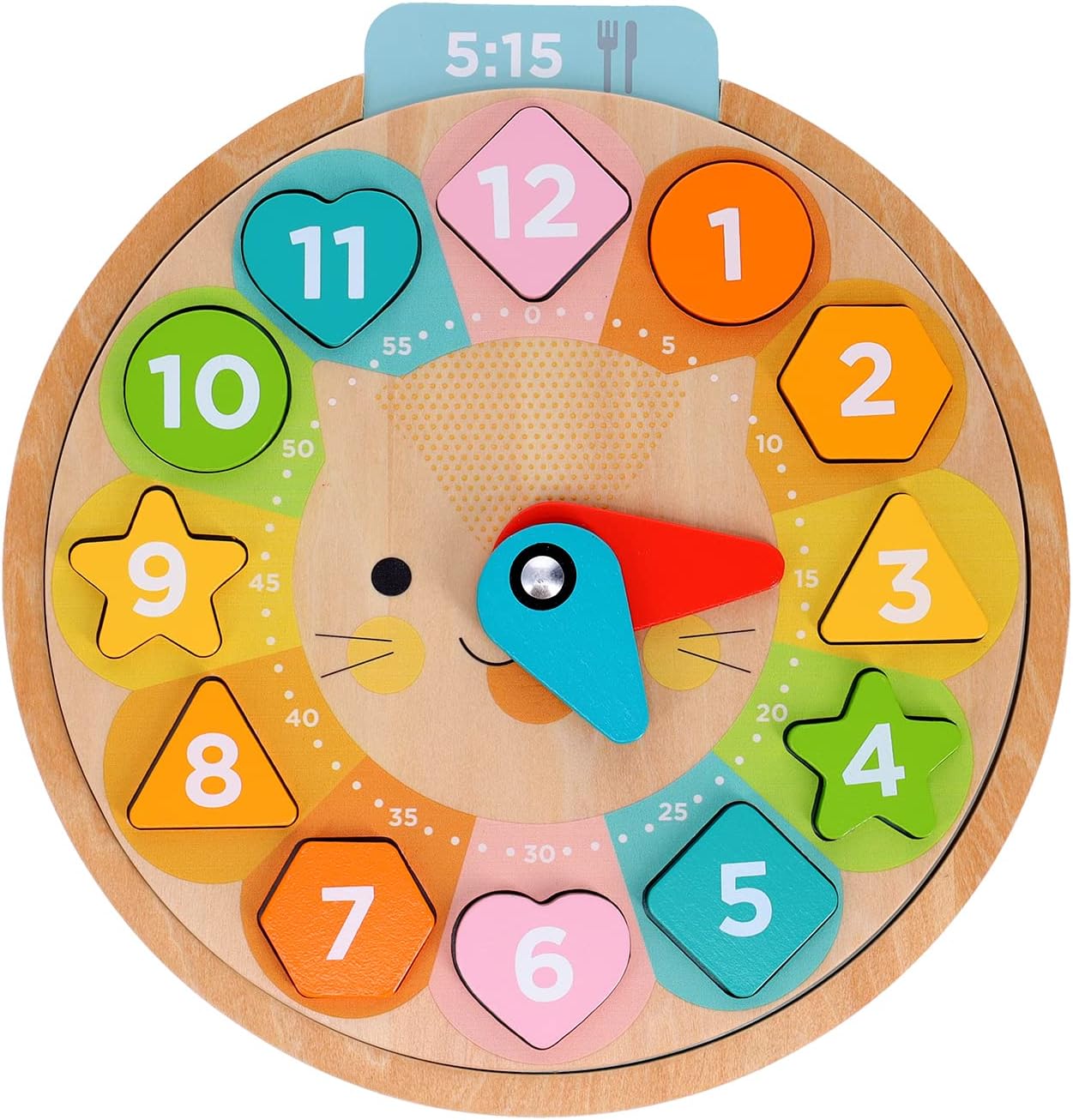 Multi-Language + Counting + Colors Wooden Learning Clock – Little Canadian